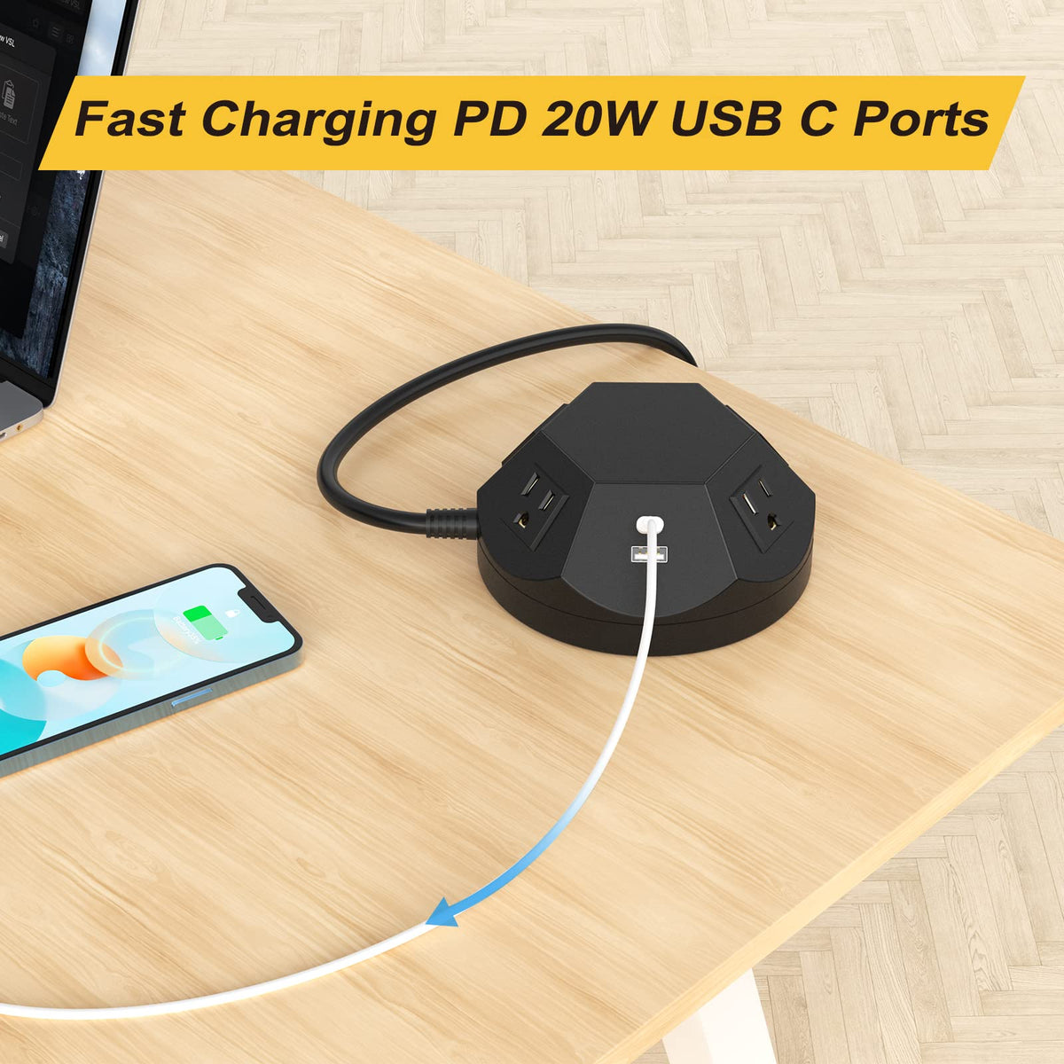 Power Strip Tower with Wireless Charger – BTUPOWER